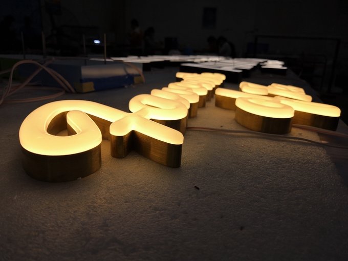 LED Faux Neon Channel Letter Signs Stainless Steel / Acrylic Material