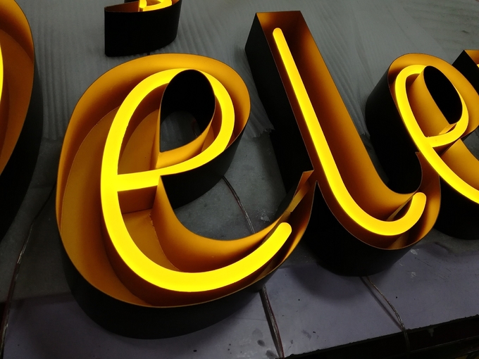 White Neon Channel Letter Signs 24.5mm Stainless Steel For Advertising