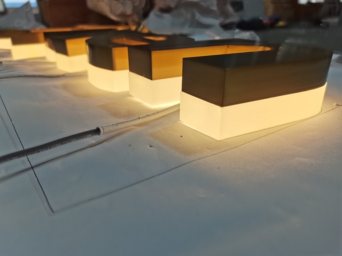 Electroplated Brass Acrylic Edge Lit Channel Letters 0.6mm - 0.8mm