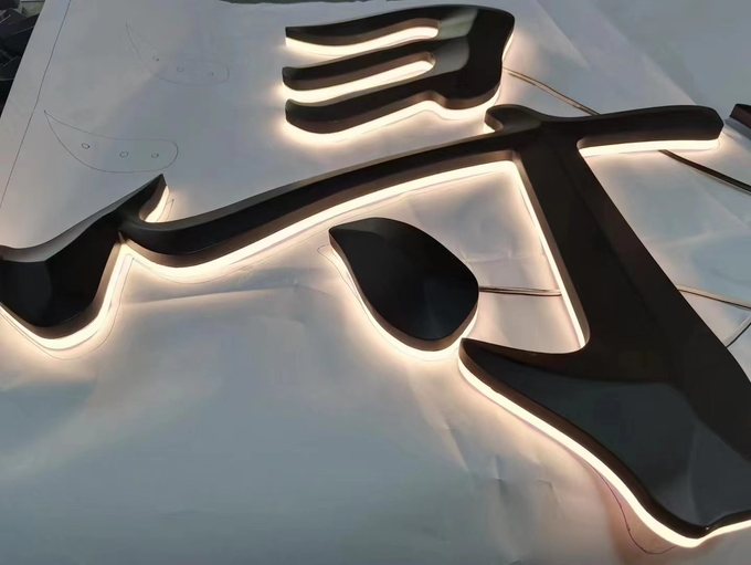 Halo Lit Back Lit 12mm 3D LED Letter Signs Reverse Lit RoHs Outdoor ...