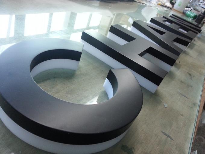 Free Standing Backlit 3D Letters , 6500K Reverse Channel Letter Signs